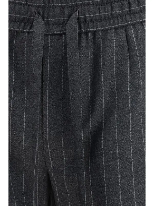 Dolce & Gabbana Wool Pinstriped Trousers - Gray