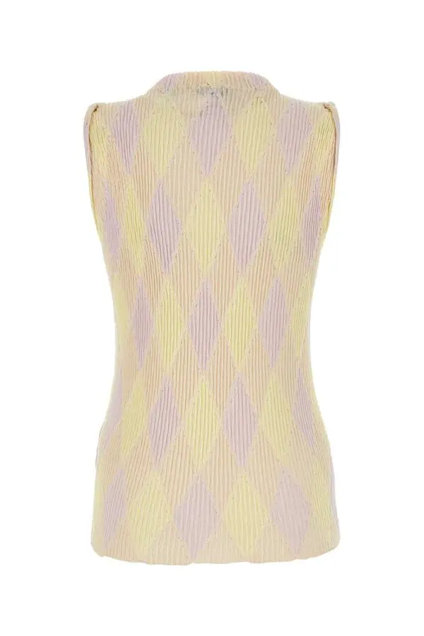 Burberry Embroidered Cotton Blend Top