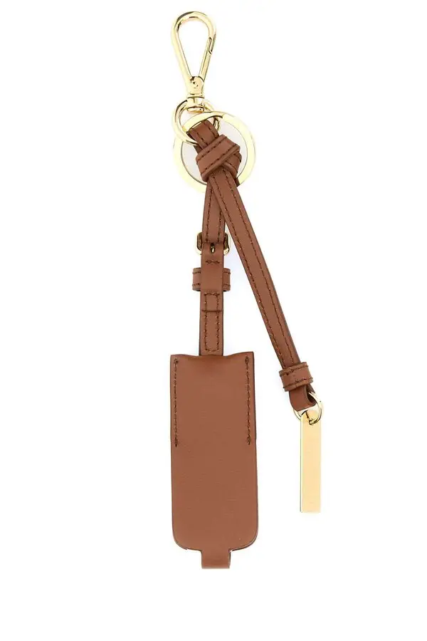 Prada Caramel Leather Key Ring - Brown