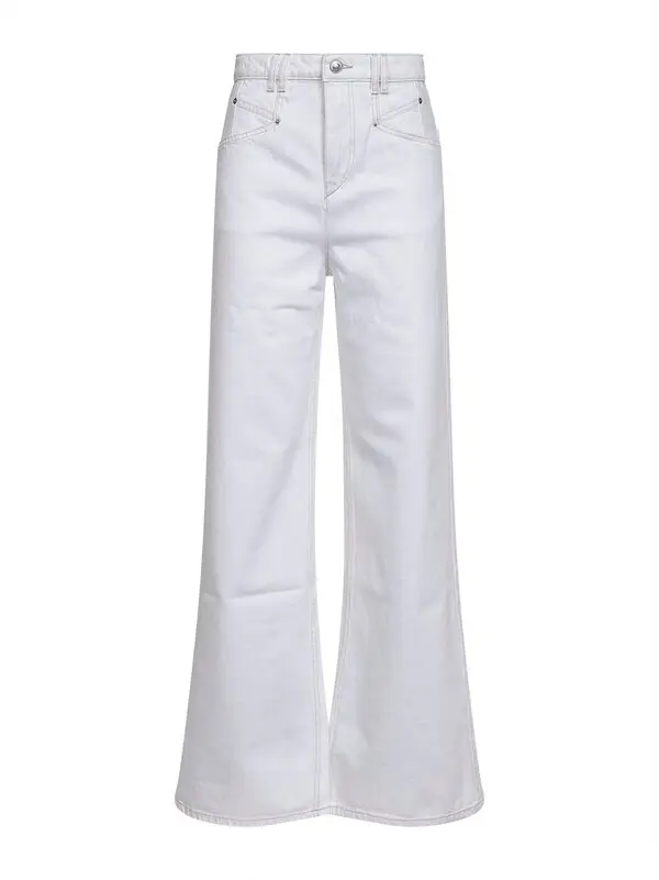 Isabel Marant Étoile Wide Leg High-rise Cotton Jeans - Multicolor