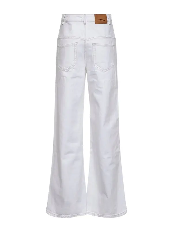 Isabel Marant Étoile Wide Leg High-rise Cotton Jeans - Multicolor