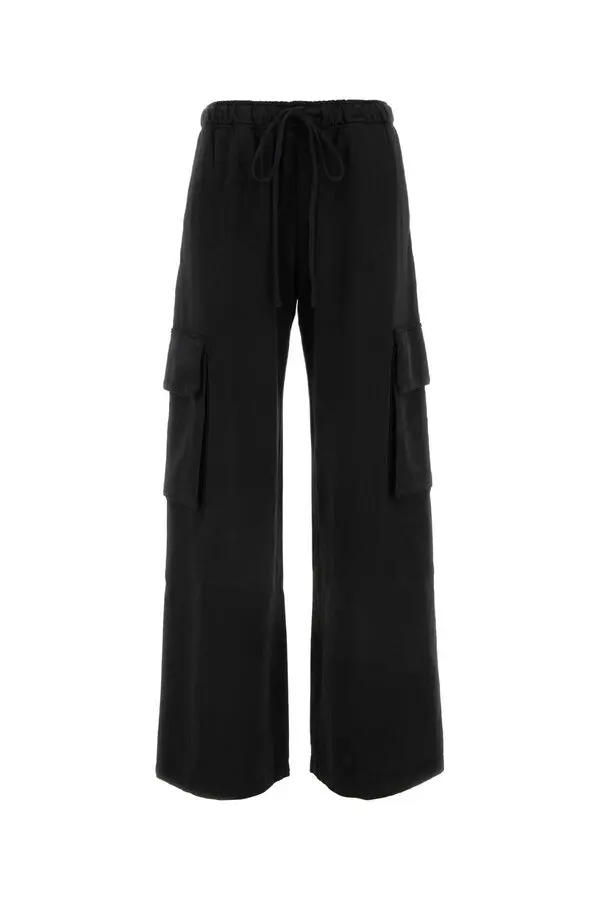 Palm Angels Cotton Cargo Joggers - Black