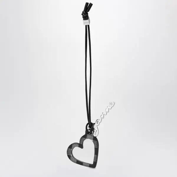 GANNI Heart-shaped Mirror Bou - Black