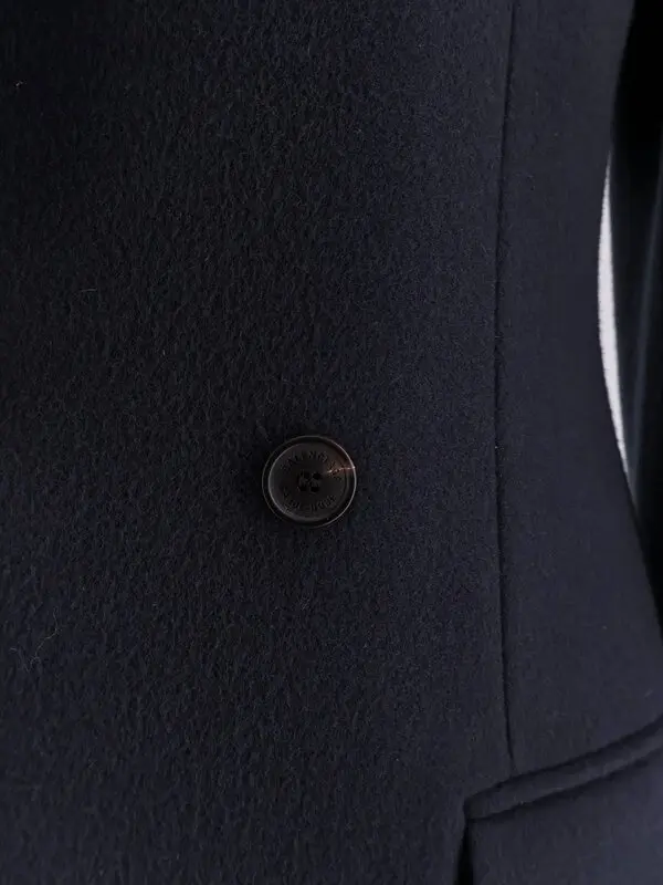 Balenciaga Godet Midi Double-breasted Wool Coat