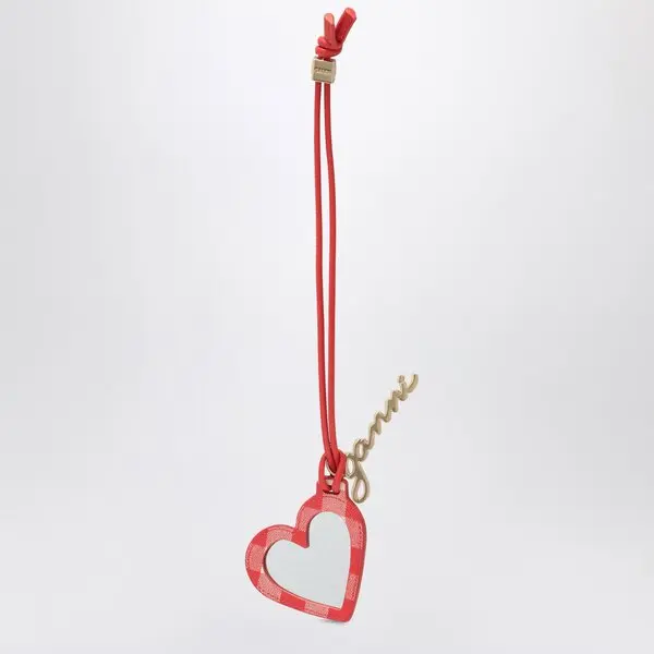 GANNI Heart-shaped Mirror Bou - Red