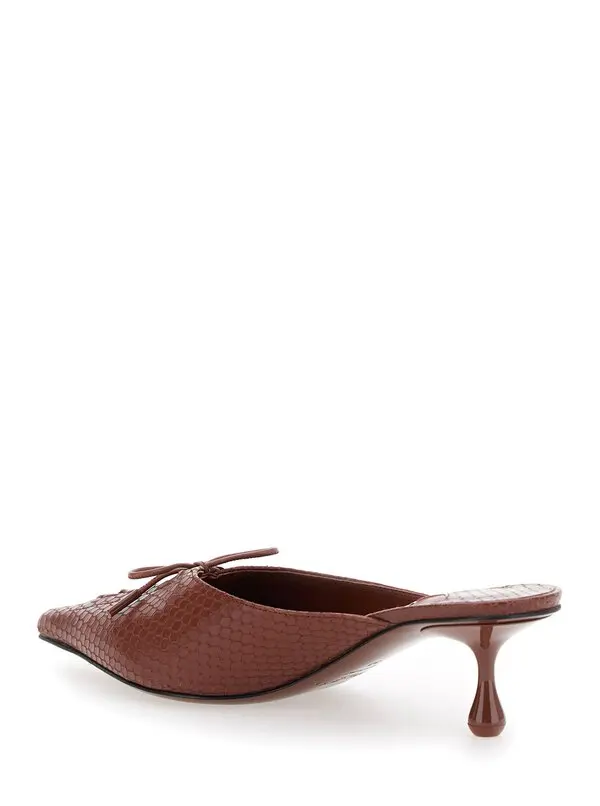 JIMMY CHOO Scarlett Mules, Snakeskin Effect Leather - Multicolor