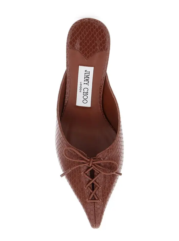 JIMMY CHOO Scarlett Mules, Snakeskin Effect Leather - Multicolor