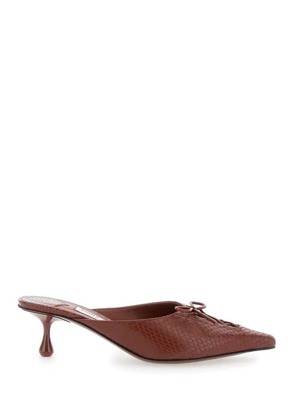 JIMMY CHOO Scarlett Mules, Snakeskin Effect Leather - Multicolor