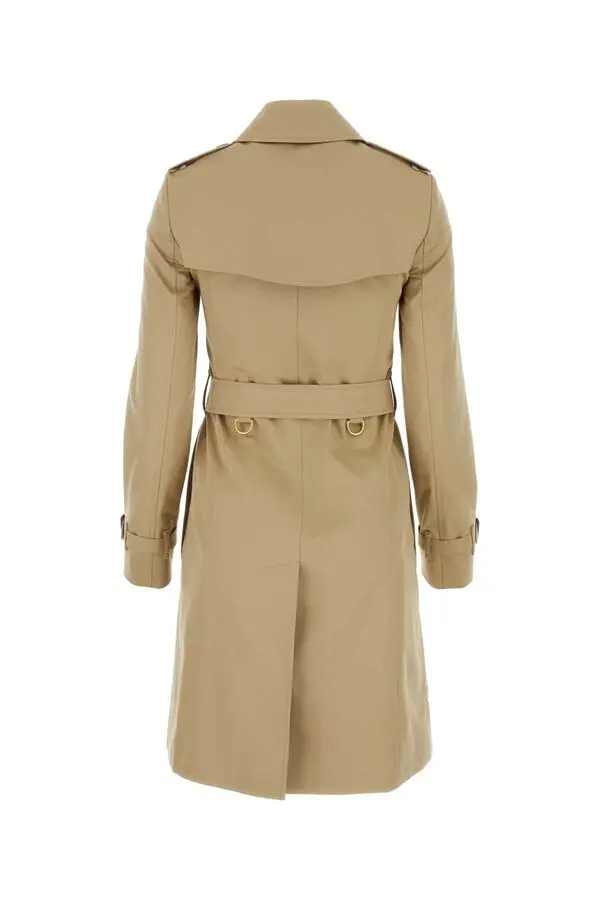 Burberry Beige Gabardine Heritage Chelsea Trench Coat - Brown
