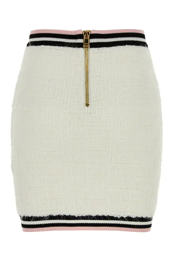 Balmain Textured Knit Mini Skirt