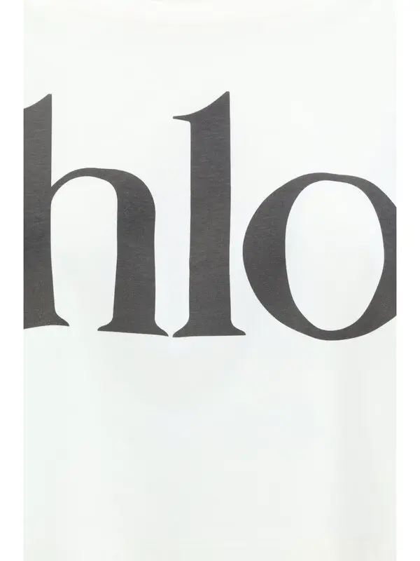 Chloé Cropped T-shirt With Monogram Detail