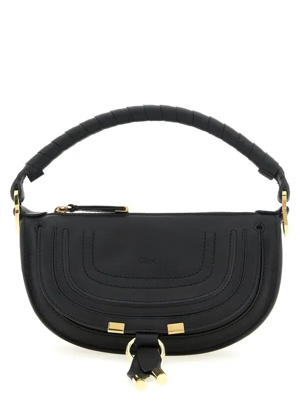 Chloé Marcie' Mini Shoulder Bag In Smooth Calf Leather - Black