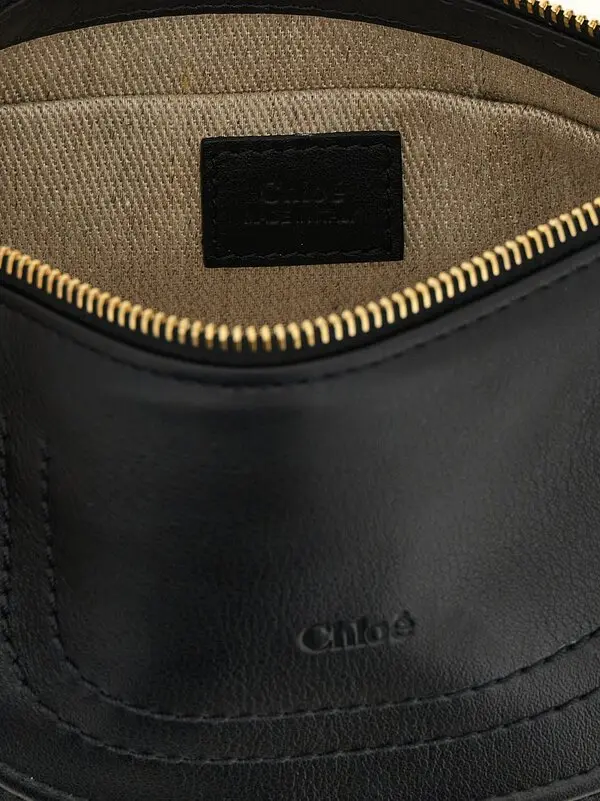 Chloé Marcie' Mini Shoulder Bag In Smooth Calf Leather - Black