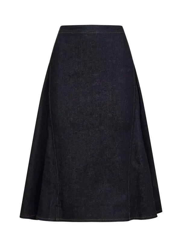 Jacquemus Denim Midi Skirt - Multicolor