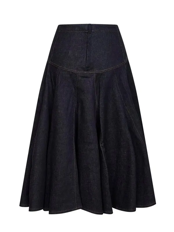 Jacquemus Denim Midi Skirt - Multicolor