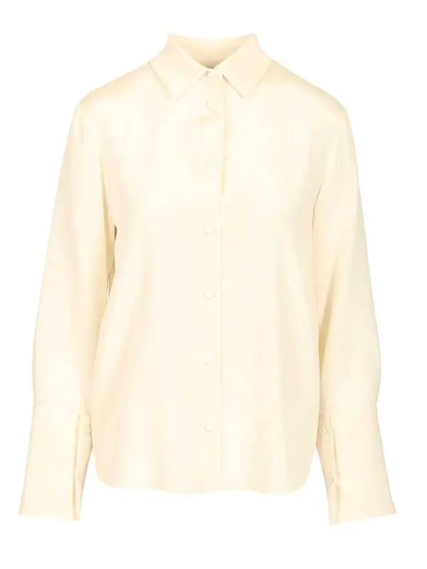 Max Mara Oversized Stretch Silk Shirt - White