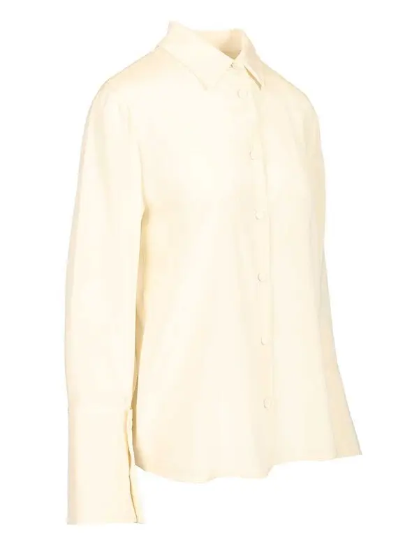 Max Mara Oversized Stretch Silk Shirt - White