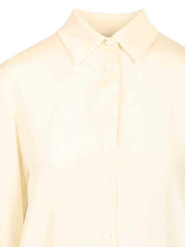 Max Mara Oversized Stretch Silk Shirt - White