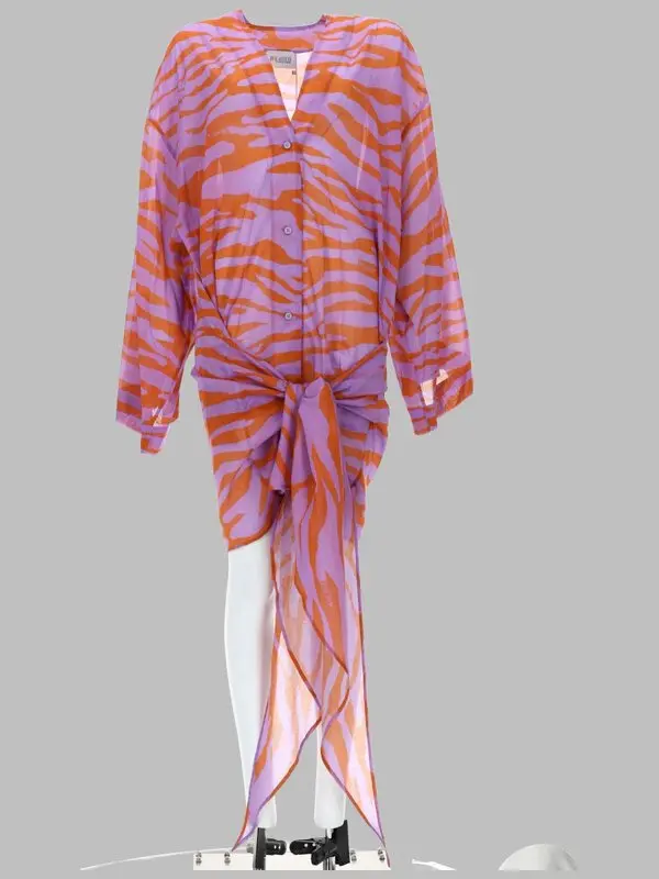 Attico Mini Wrap Dress - Multicolor
