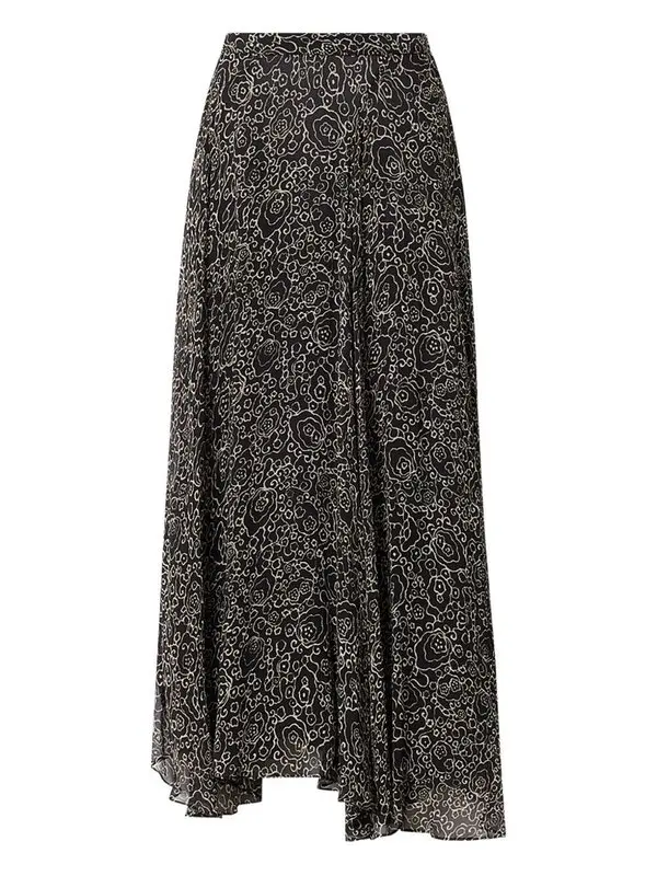 Isabel Marant Étoile Printed Muslin Skirt - Black