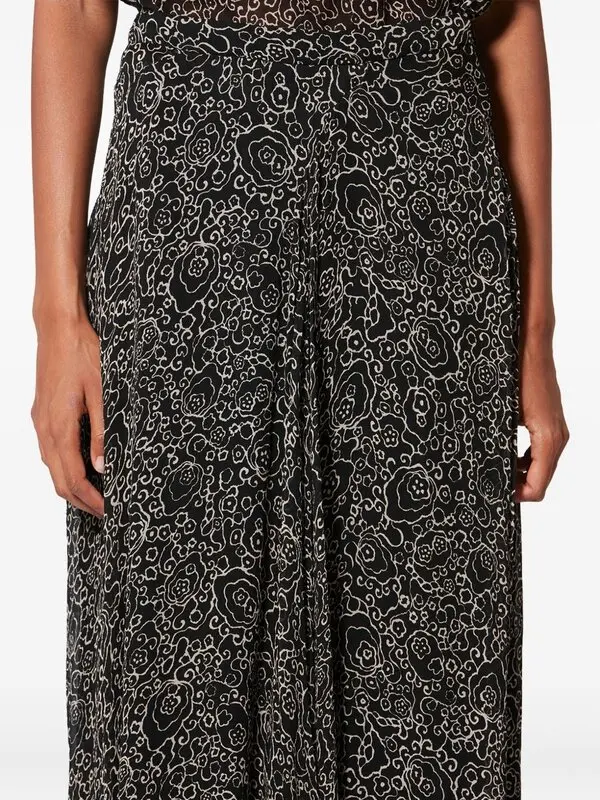 Isabel Marant Étoile Printed Muslin Skirt - Black