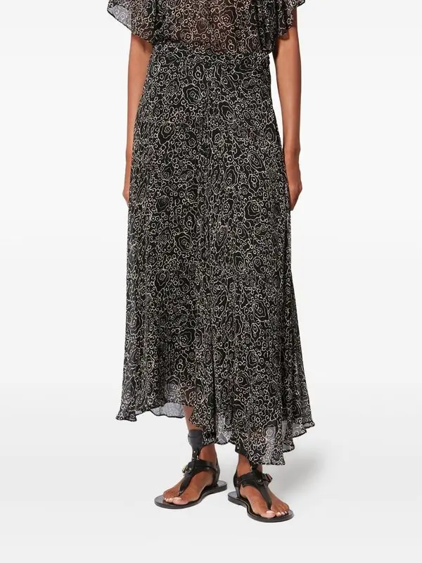 Isabel Marant Étoile Printed Muslin Skirt - Black