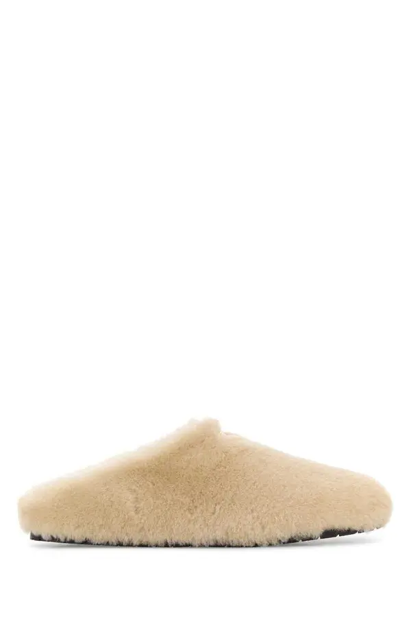 Prada Shearling Slippers - Brown