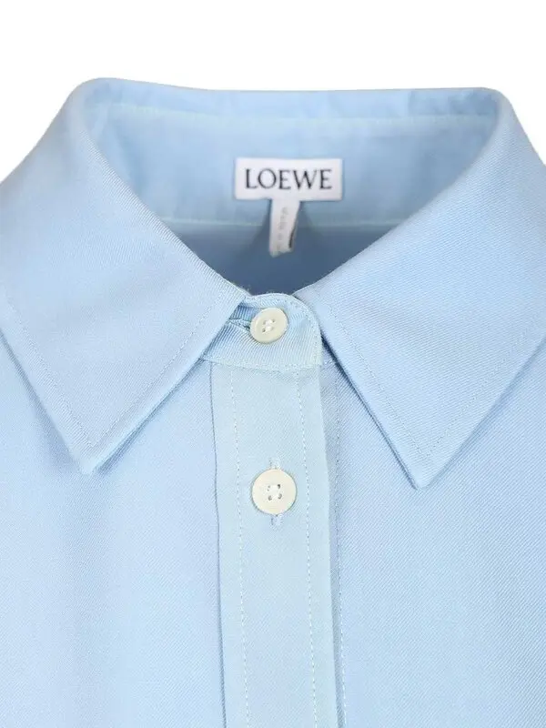 Loewe Wool And Silk Shirt With Draped Detailing
