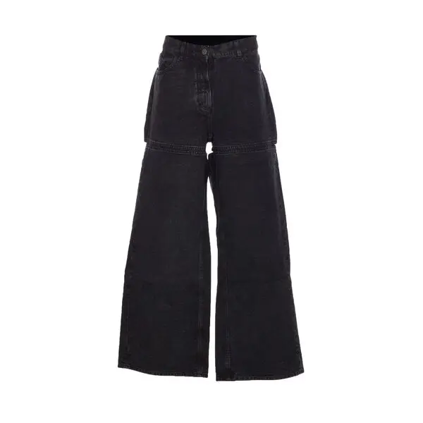 Attico Wide Leg Cut-out Jeans