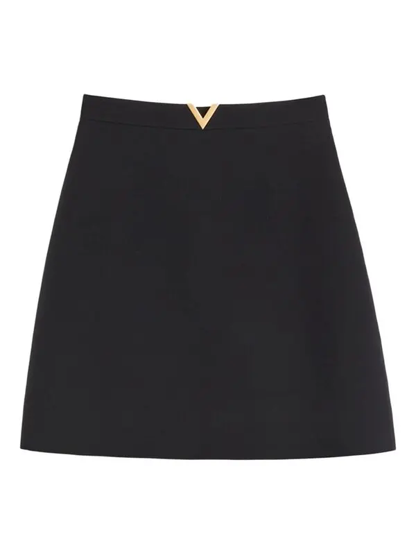 Valentino Garavani Wool And Silk Blend Crepe Miniskirt