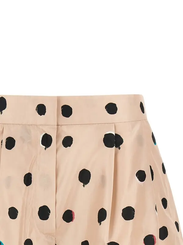 Fendi Falena Dots Printed Silk Shorts - Pink
