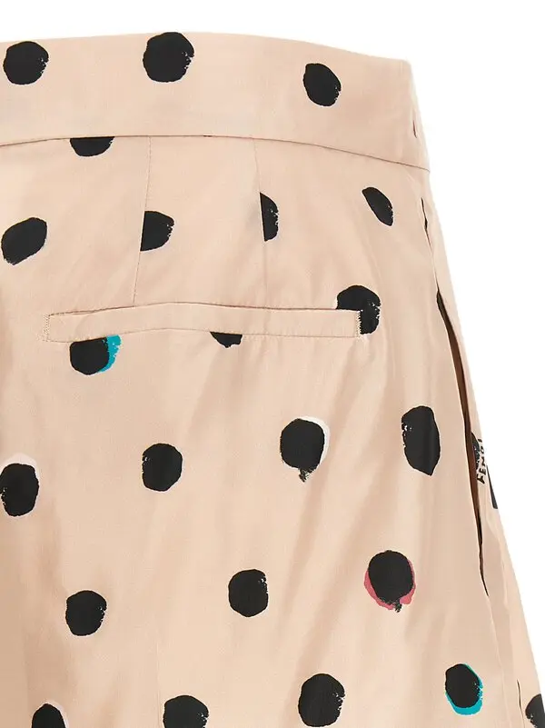 Fendi Falena Dots Printed Silk Shorts - Pink
