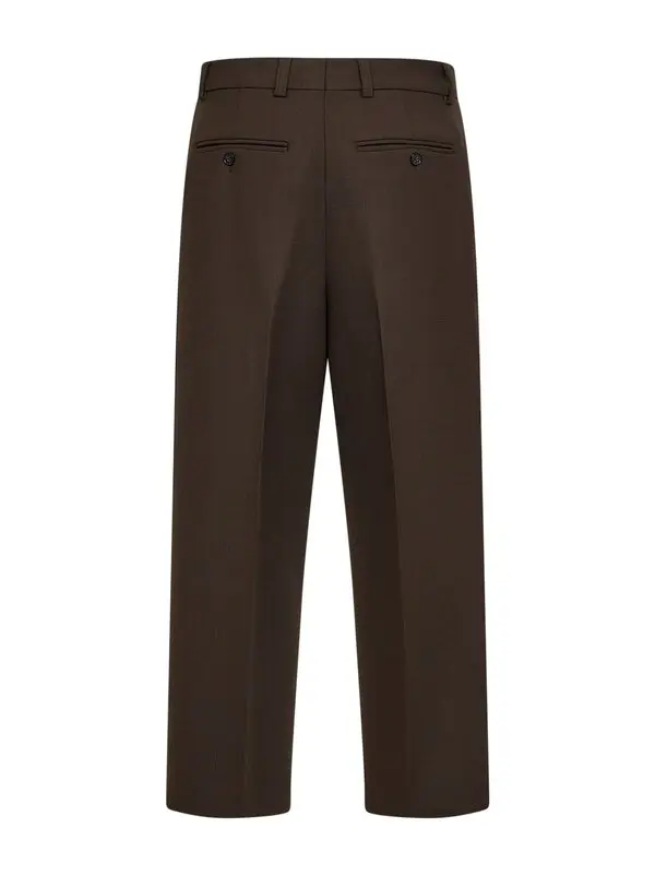 TOTEME Bark Stretch Wool Blend Straight Trousers
