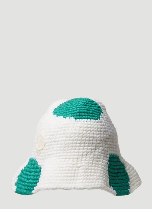 Moncler X Jw Anderson Knit Bucket Hat - White
