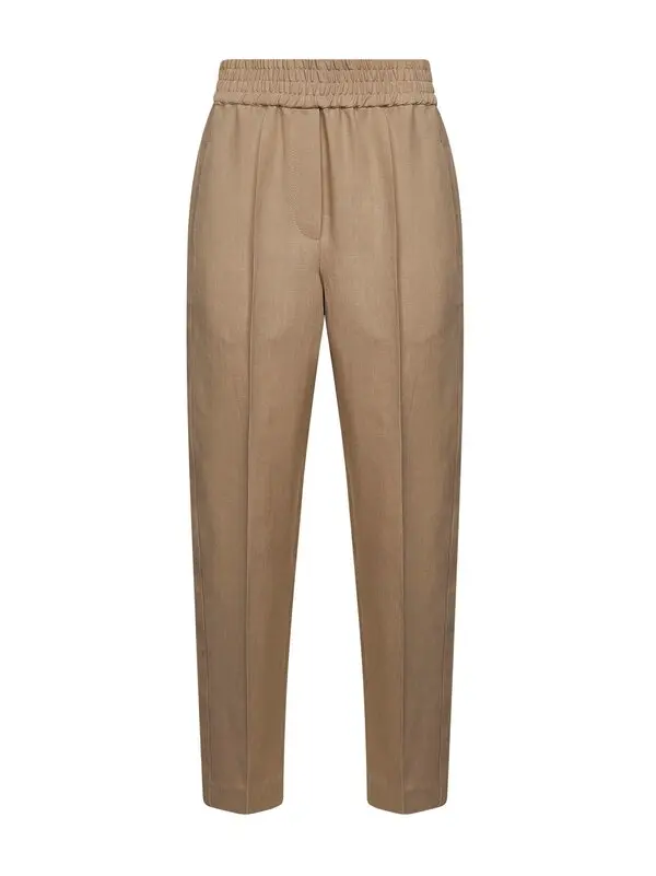 Brunello Cucinelli Light Beige Baggy Pull-on Trousers