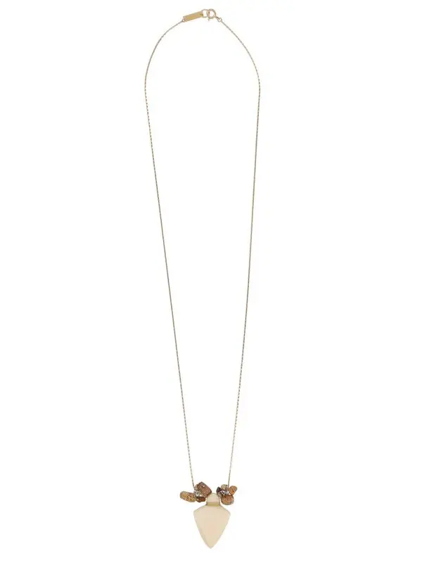 Isabel Marant Étoile Brass Pendant Necklace - Cream