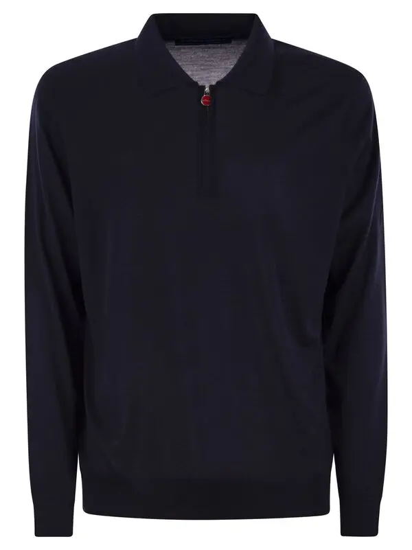 Kiton Wool Polo Shirt - Blue