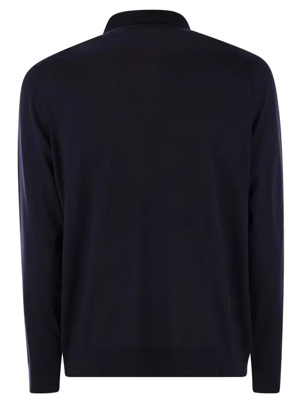 Kiton Wool Polo Shirt - Blue