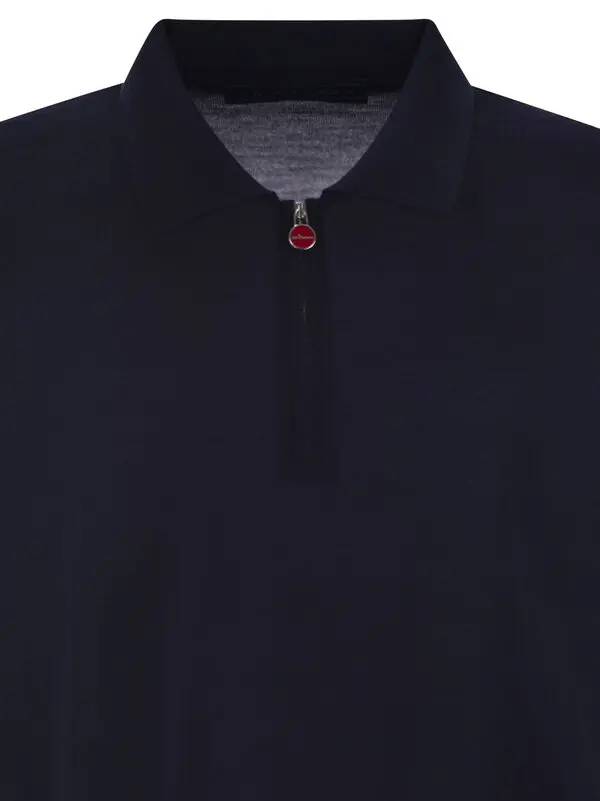 Kiton Wool Polo Shirt - Blue