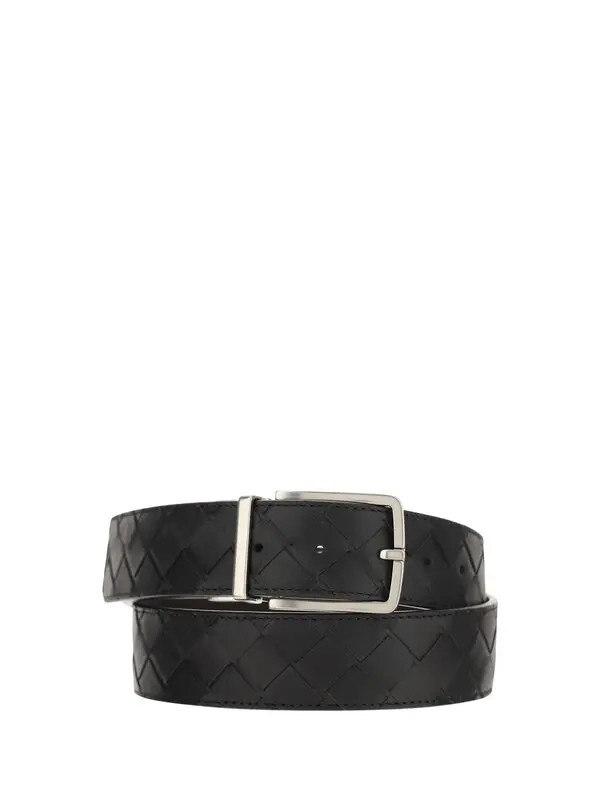 Bottega Veneta Woven Leather Belt - Black