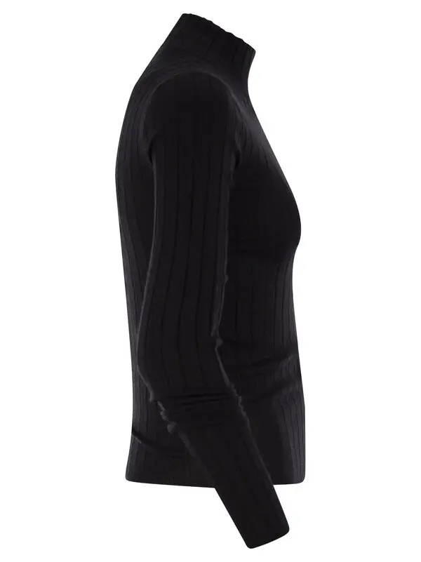 Brunello Cucinelli Lightweight Cashmere And Silk Broad Rib Sweater