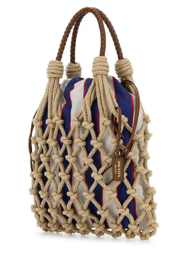 Prada Beige Mesh Handbag