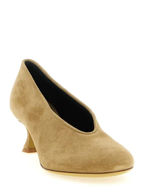 Moschino Suede Duck Pumps