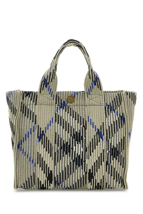 Burberry Embroidered Fabric Check Mini Handbag