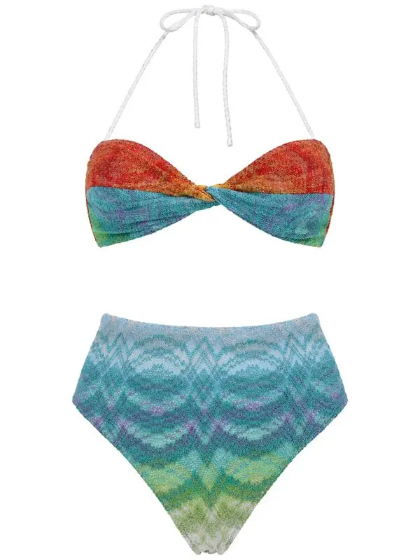 Missoni Two-piece Bikini With Chevron Print - Multicolor