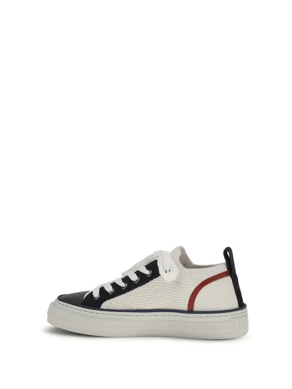 Brunello Cucinelli Cotton Knit And Suede Sneakers With Embellished Toe - Multicolor
