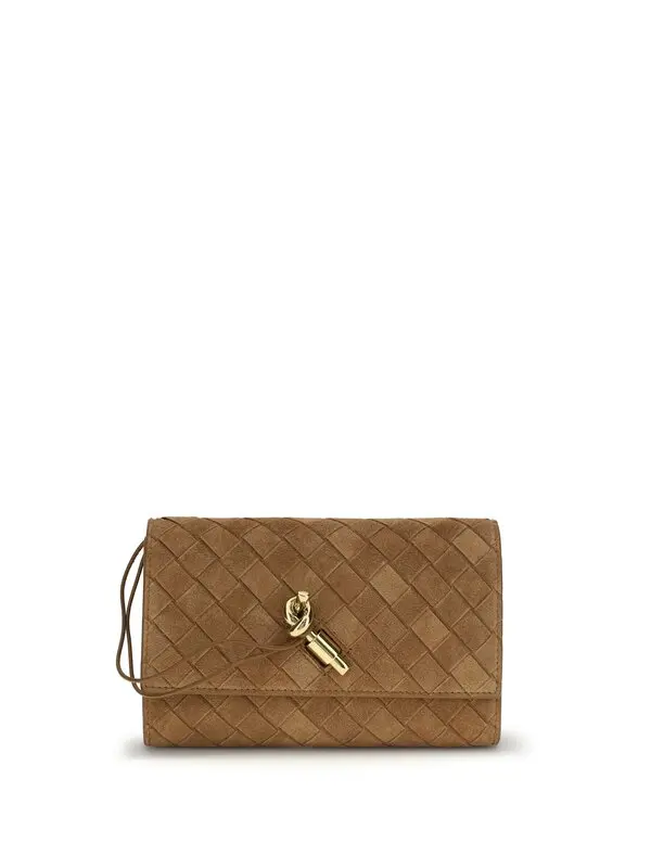 Bottega Veneta Andiamo Clutch With Shoulder Strap