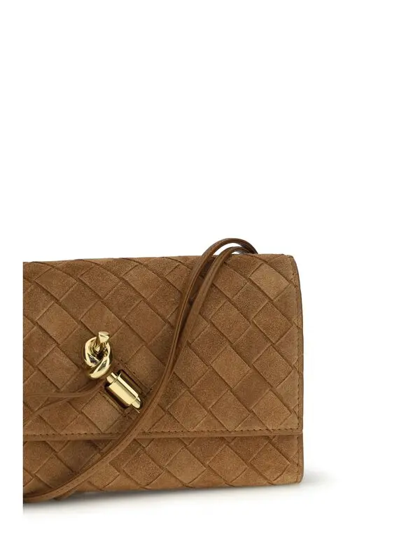 Bottega Veneta Andiamo Clutch With Shoulder Strap