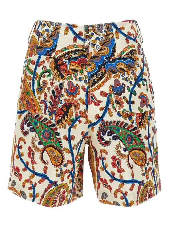Etro Floral Paisley Print Tailored Shorts - Multicolor