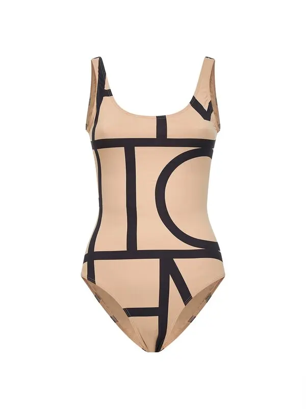 TOTEME Stretch Jersey Monogram One-piece Swimsuit - Multicolor